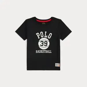 Ralph Lauren Logo Cotton Jersey Tee Polo Black