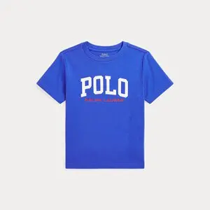 Ralph Lauren Logo Cotton Jersey Tee Travel Blue