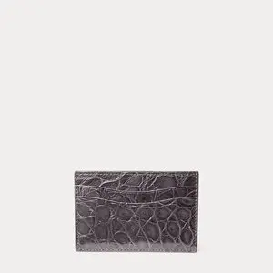 Ralph Lauren Alligator Card Case - Asphalt