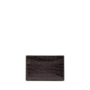 Ralph Lauren Alligator Card Case - Dark Brown