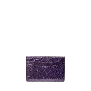 Ralph Lauren Alligator Card Case Deep Purple