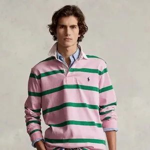 Ralph Lauren The Iconic Rugby Shirt Carmel Pink/green