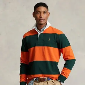 Ralph Lauren The Iconic Rugby Shirt College Green/orange