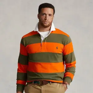 Ralph Lauren The Iconic Rugby Shirt Dark Sage/sailing Orange