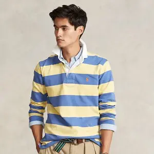 Ralph Lauren The Iconic Rugby Shirt Deep Blue/campus Yellow