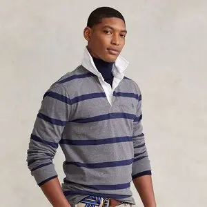 Ralph Lauren The Iconic Rugby Shirt Flannel Heather/navy