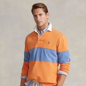 Ralph Lauren The Iconic Rugby Shirt Kona Orange/deep Blue