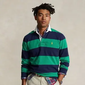 Ralph Lauren The Iconic Rugby Shirt Navy/hillside Green