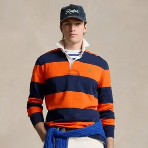 Ralph Lauren The Iconic Rugby Shirt Newport Navy/orange