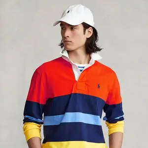Ralph Lauren The Iconic Rugby Shirt Sailing Orange Multi
