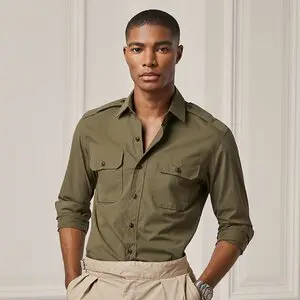 Ralph Lauren Poplin Shirt Olive Night