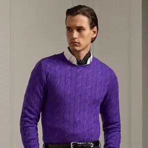 Ralph Lauren Cable-knit Cashmere Sweater - Classic Violet
