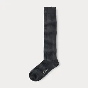 Ralph Lauren Ralph Lauren Solid Rib Over-the-Calf Socks Charcoal Heather