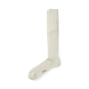 Ralph Lauren Ralph Lauren Solid Rib Over-the-Calf Socks Natural