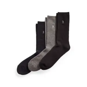 Ralph Lauren Ralph Lauren Cotton-Blend Crew Socks - 3 Pack Assorted