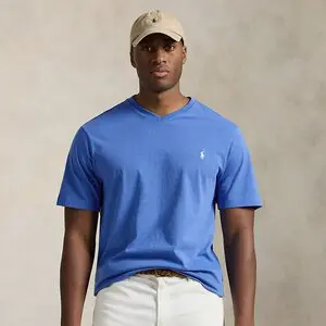 Ralph Lauren Jersey V-neck T-shirt Embayment Blue