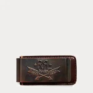 Ralph Lauren Hand-tooled Leather Money Clip - Copper
