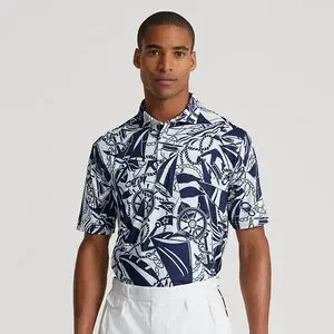 Ralph Lauren Classic Fit Performance Polo Shirt Abstract Regotta