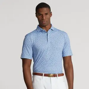 Ralph Lauren Classic Fit Performance Polo Shirt Assorted Petals Fall Blue
