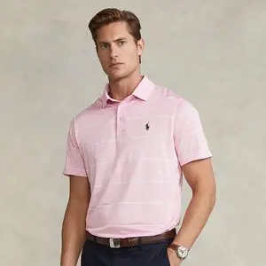 Ralph Lauren Classic Fit Performance Polo Shirt Carmel Pink/pure White