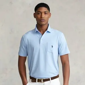 Ralph Lauren Classic Fit Performance Polo Shirt Elite Blue Heather