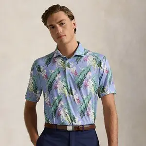 Ralph Lauren Classic Fit Performance Polo Shirt Estate Blue Wisteria Vine