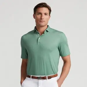 Ralph Lauren Classic Fit Performance Polo Shirt Fatigue Pin Dot