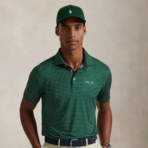 Ralph Lauren Classic Fit Performance Polo Shirt Green Paisley