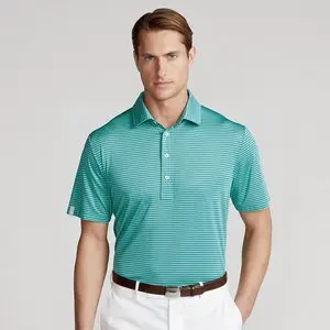 Ralph Lauren Classic Fit Performance Polo Shirt Green/bastille Blue