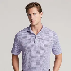 Ralph Lauren Classic Fit Performance Polo Shirt Mini Bee Pale Purple