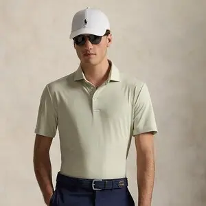 Ralph Lauren Classic Fit Performance Polo Shirt Office Blue/wicket Yellow