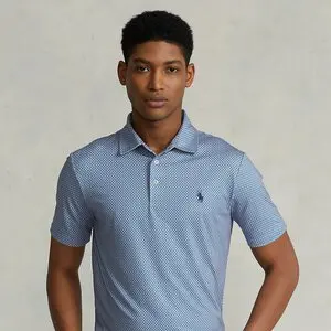 Ralph Lauren Classic Fit Performance Polo Shirt Paisley Retreat Blue