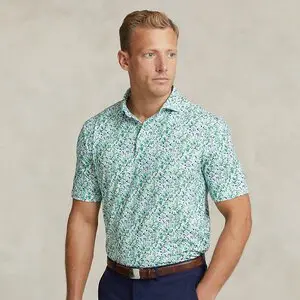 Ralph Lauren Classic Fit Performance Polo Shirt Pastel Mint Mini Floral