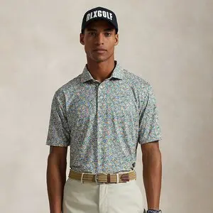 Ralph Lauren Classic Fit Performance Polo Shirt Peach Tree Multi