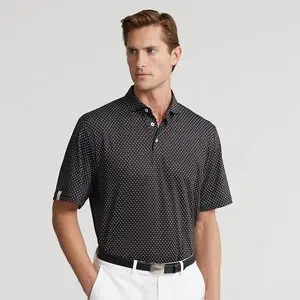 Ralph Lauren Classic Fit Performance Polo Shirt Preppy Dot Black