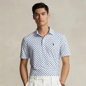 Ralph Lauren Classic Fit Performance Polo Shirt Preppy Woodblock