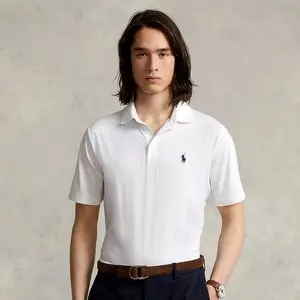 Ralph Lauren Classic Fit Performance Polo Shirt Pure White