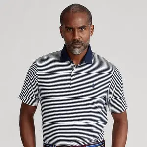 Ralph Lauren Classic Fit Performance Polo Shirt Pure White/cruise Navy