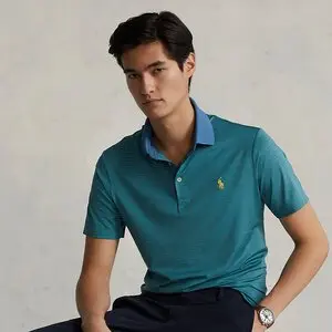 Ralph Lauren Classic Fit Performance Polo Shirt Raft Green/retreat Blue