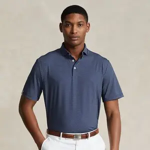 Ralph Lauren Classic Fit Performance Polo Shirt Refined Navy Pin Dot
