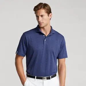 Ralph Lauren Classic Fit Performance Polo Shirt Rlx Graphic Light Navy