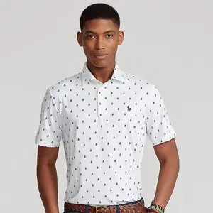 Ralph Lauren Classic Fit Performance Polo Shirt Sailboat Print