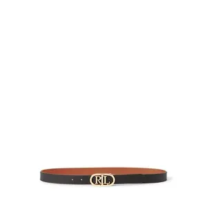 Ralph Lauren Ralph Lauren Logo Reversible Leather Belt Black/lauren Tan