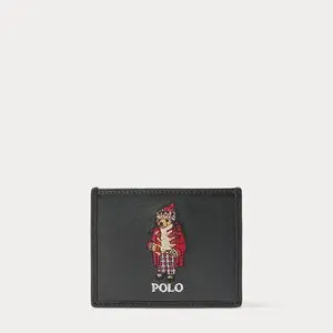 Ralph Lauren Polo Bear Leather Card Case Polo Black