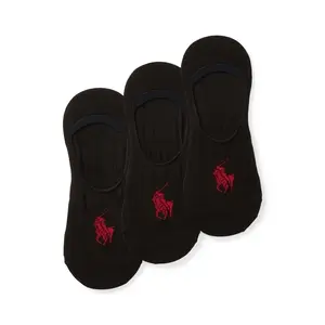 Ralph Lauren No-show Liner Socks 3-pack - Black
