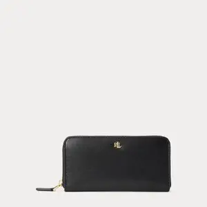 Ralph Lauren Leather Continental Wallet - Black