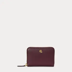 Ralph Lauren Leather Continental Wallet Pinot Noir