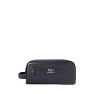 Ralph Lauren Leather Travel Case Avaitor Navy