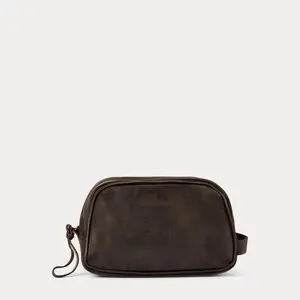 Ralph Lauren Leather Travel Case - Dark Brown