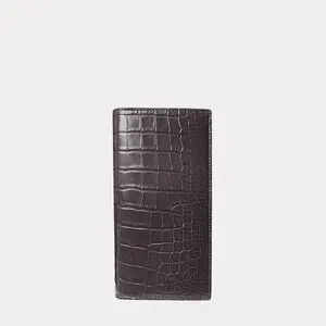 Ralph Lauren Alligator Continental Wallet - Asphalt